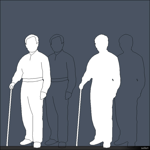 Building Revit Family person 2D man