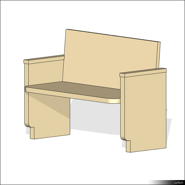 Building Revit Family bench seating chair