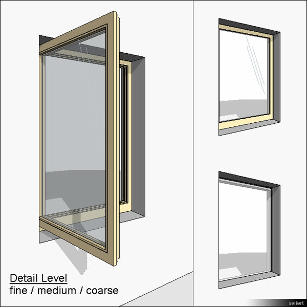 Building Revit Family window casement single