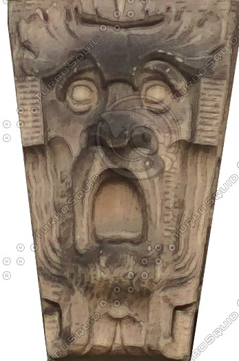 Texture Photoshop stone face artefact