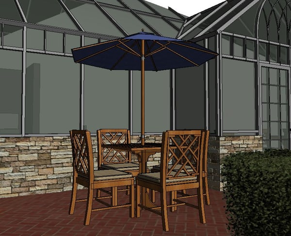 Building Revit Family Patio table chair