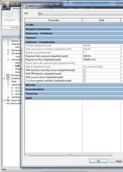 Building Revit Family ventilator fan unit