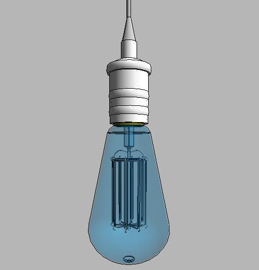 Building Revit Family filament light Edison