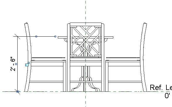 Building Revit Family Patio table chair