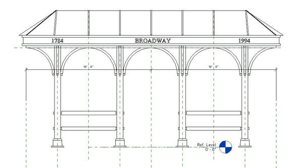 Building Revit Family bus stop site