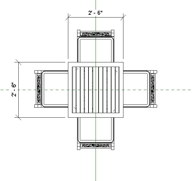 Building Revit Family Patio table chair