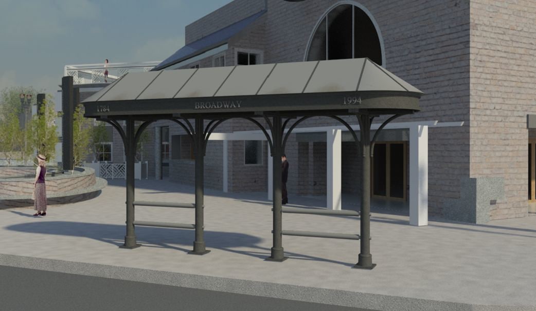 Building Revit Family bus stop site