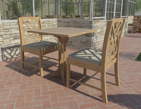 Building Revit Family Patio table chair