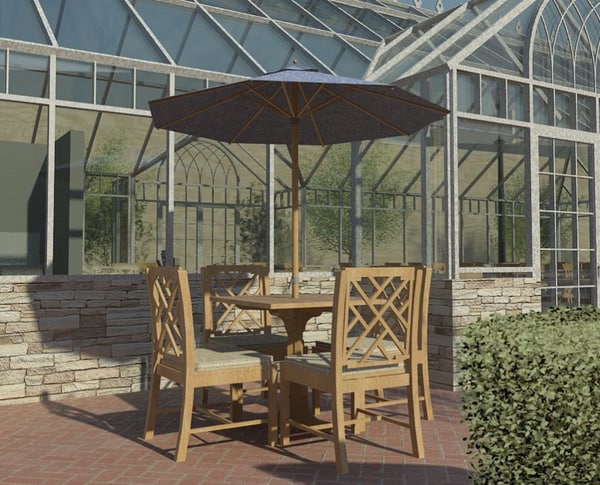 Building Revit Family Patio table chair