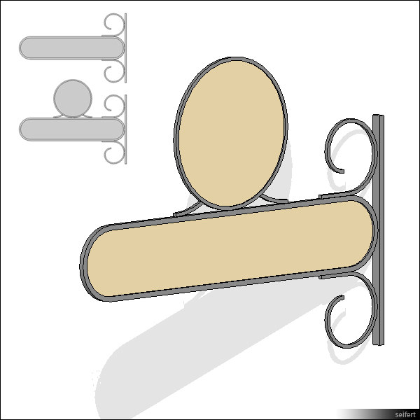 Building Revit Family sign store storefront