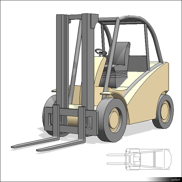 Building Revit Family fork lift forklift