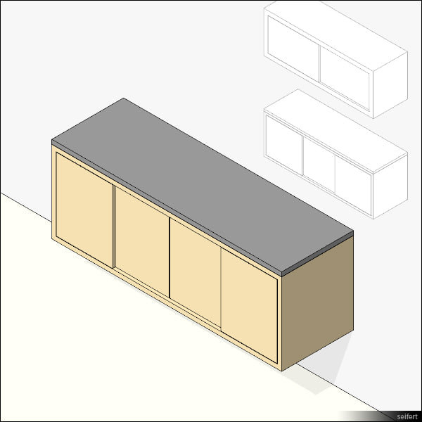 Building Revit Family cabinet sideboard board
