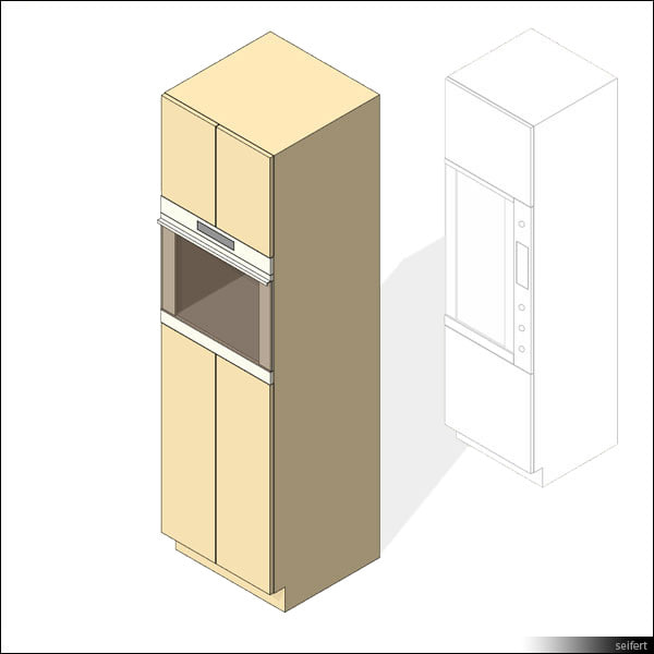 Building Revit Family oven cabinet kitchen