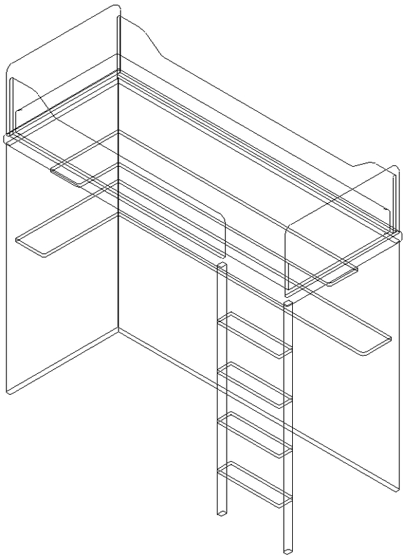Building Revit Family bed bunk Furniture