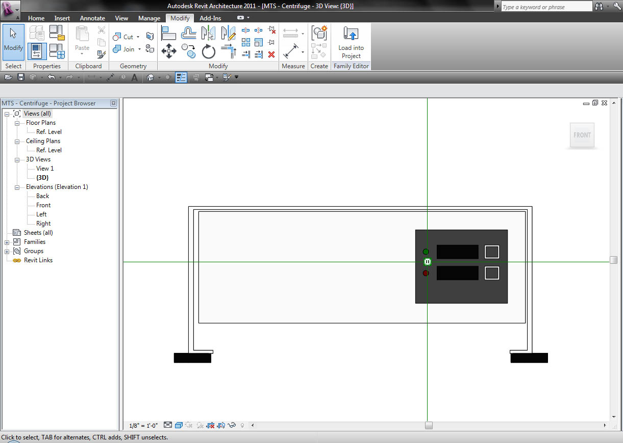Building Revit Family MTS Centrifuge Medical