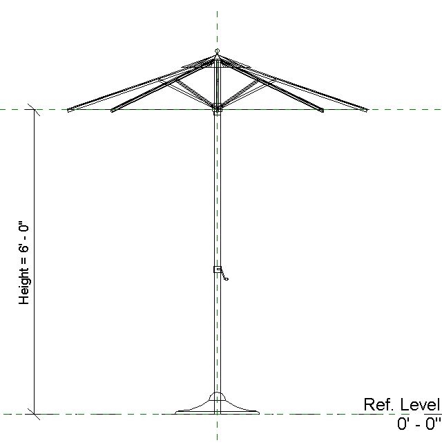 Building Revit Family umbrella patio deck