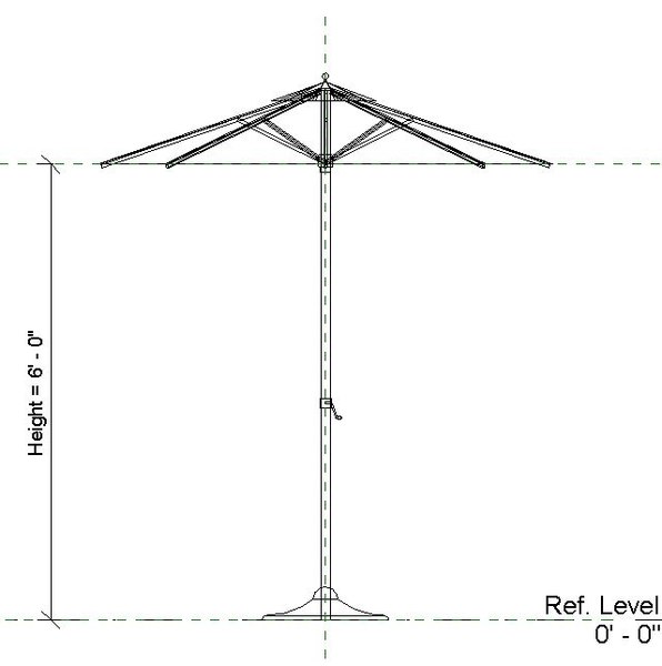 Building Revit Family umbrella patio deck