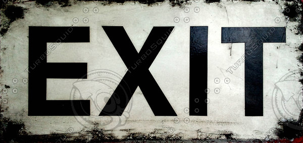 Texture JPEG exit sign white