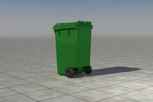 Texture wheelie bin refuse