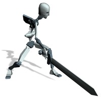Motion Biovision jump sword biped