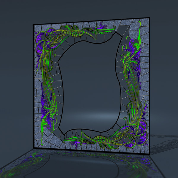 Texture glass stained art