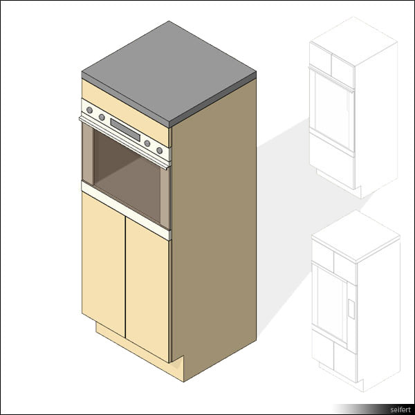 Building Revit Family oven side board