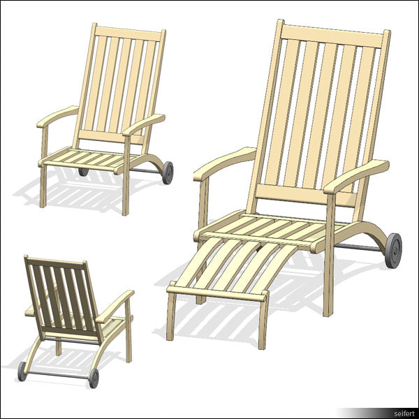 Building Revit Family deck chair summer