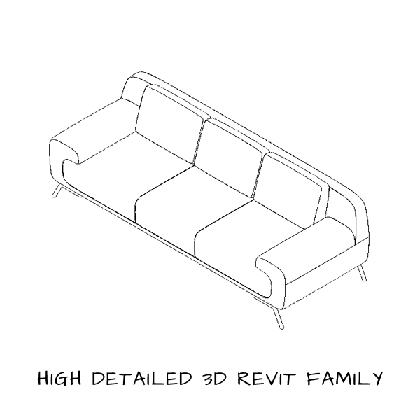 Building Revit Family Sofa Interior Furniture