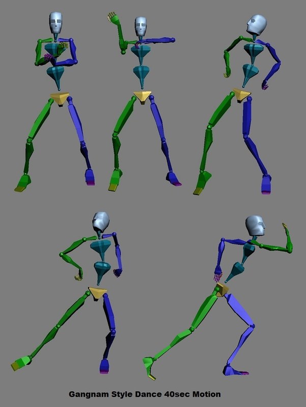 Motion Character Studio Biped dance gangnam style