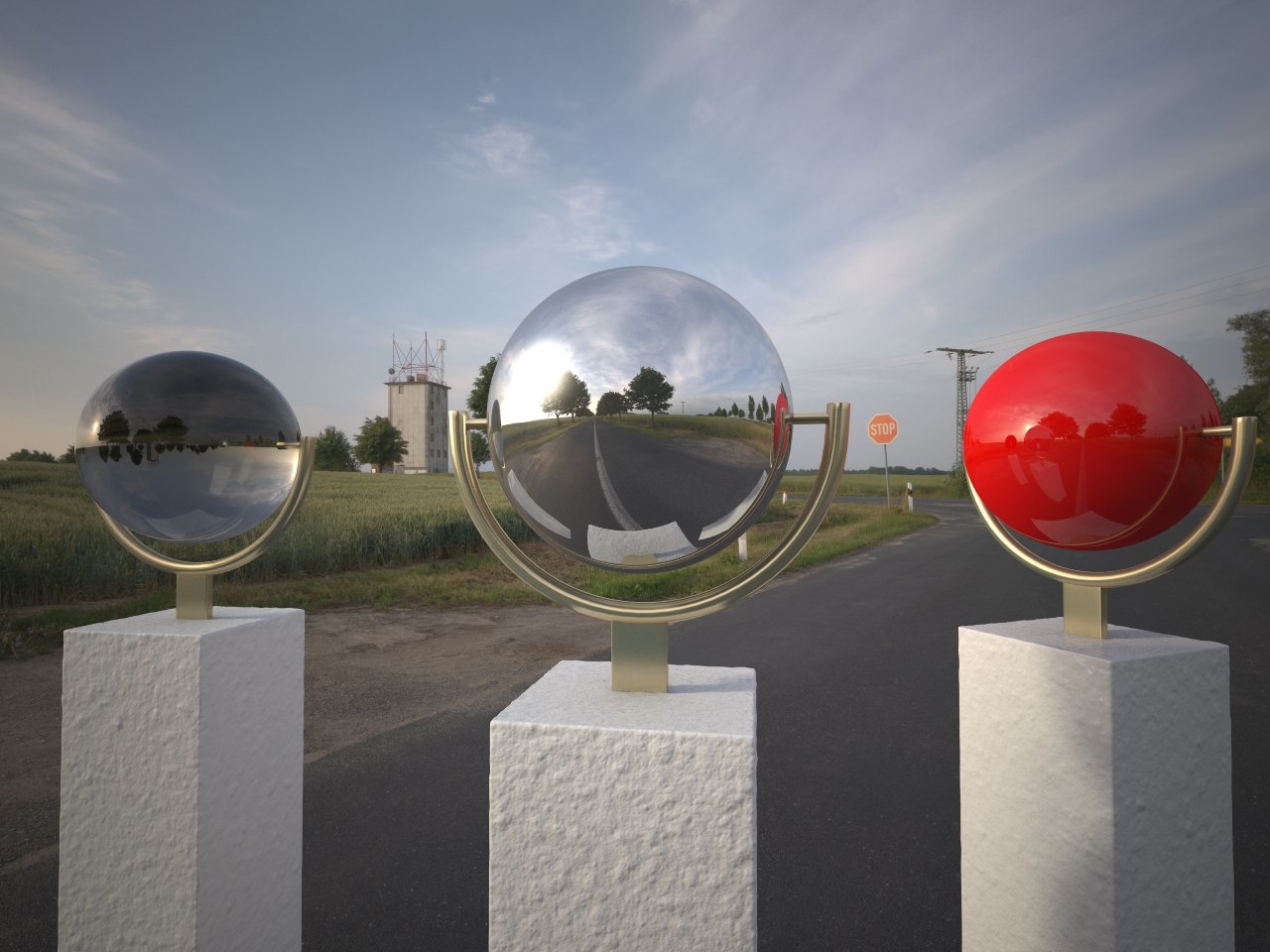 Texture hdr sun road