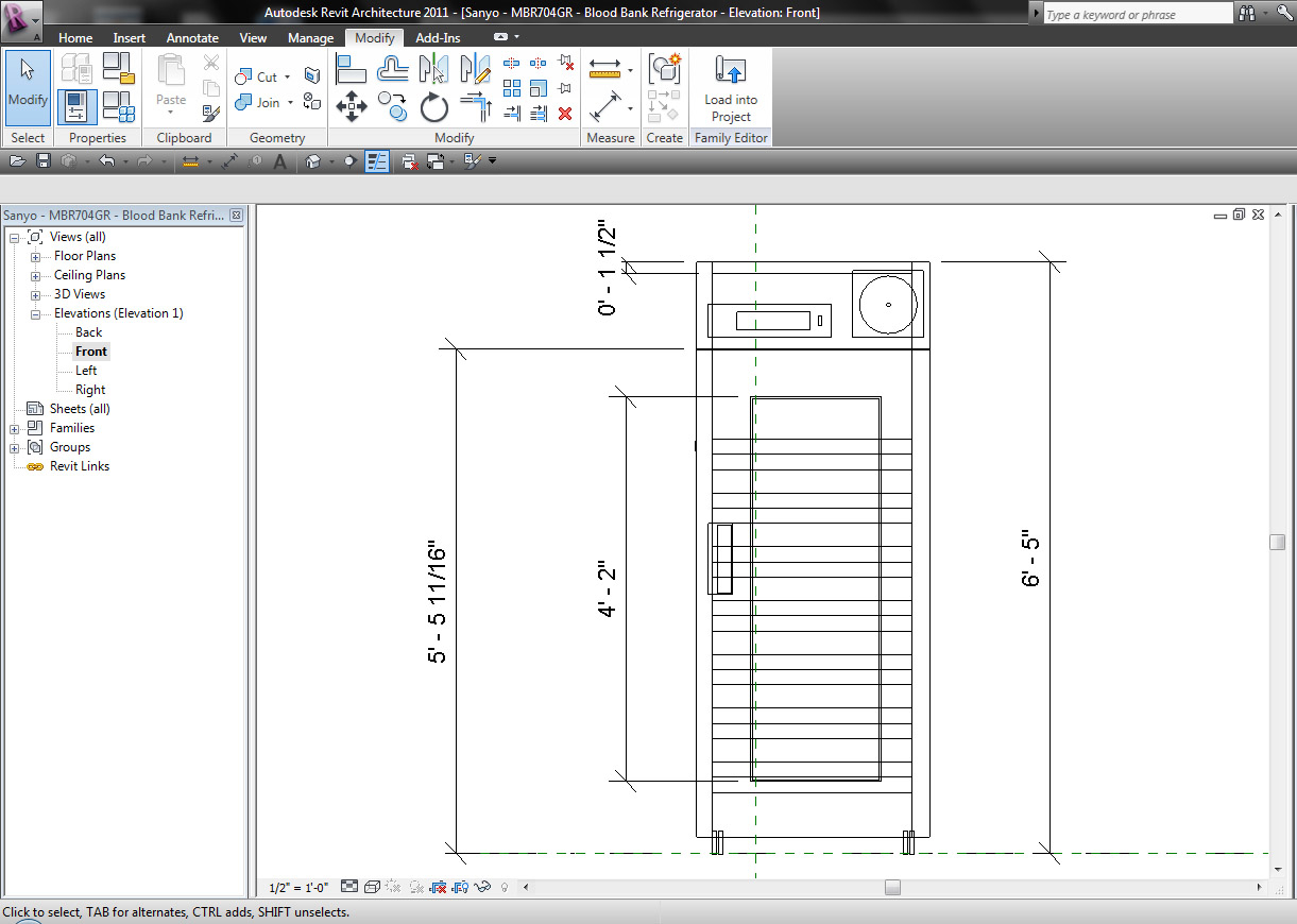 Building Revit Family Sanyo Medical Healthcare