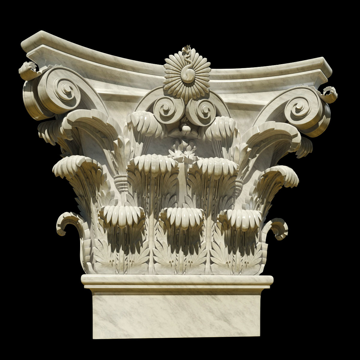 3d pilasters corinthian model