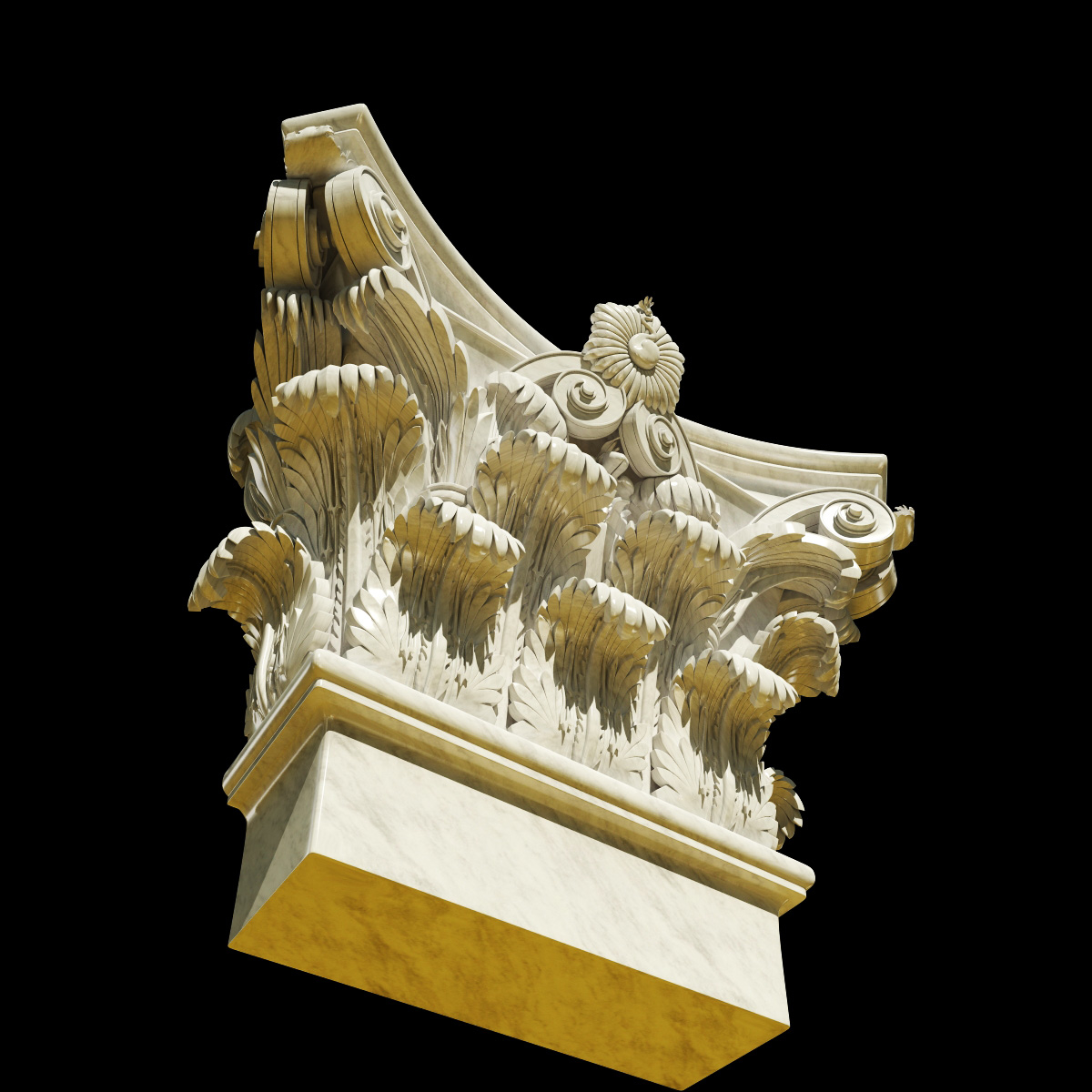 3d pilasters corinthian model