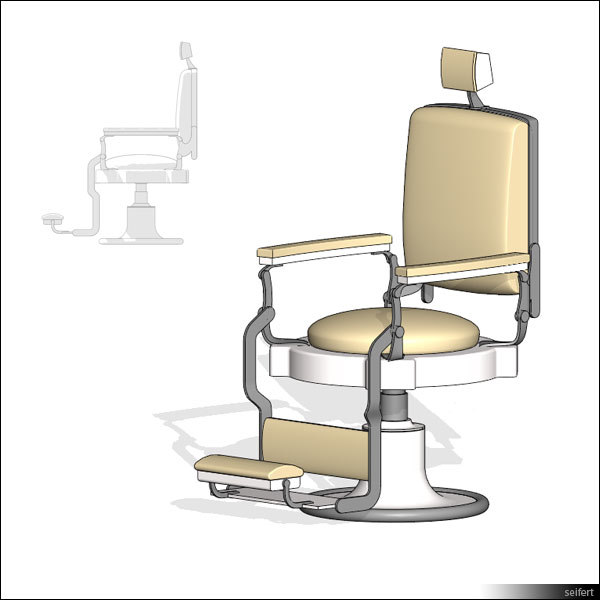 Building Revit Family barber barbers chair