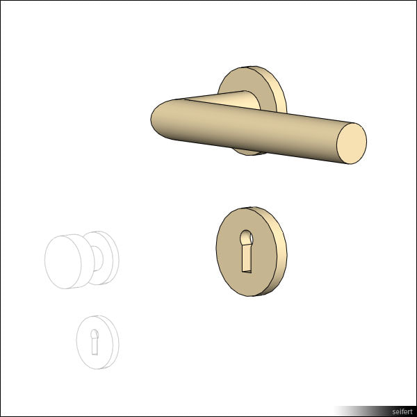 Building Revit Family door hardware handle