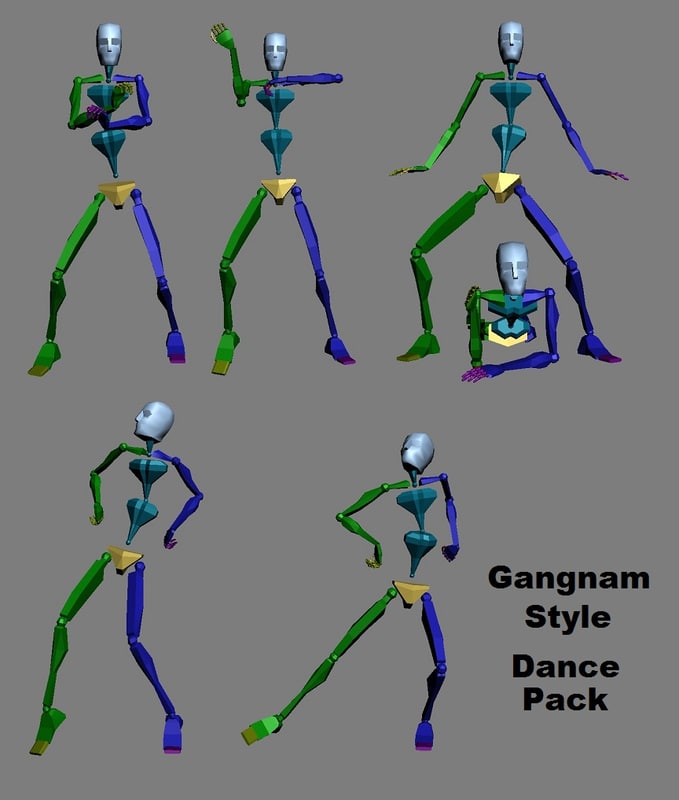 Motion Character Studio Biped dance gangnam style