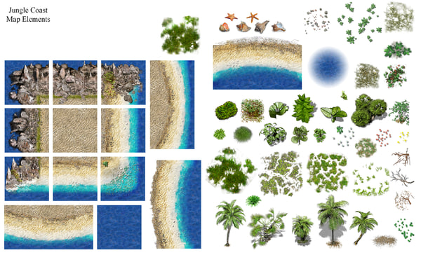 Texture map Branches Bushes