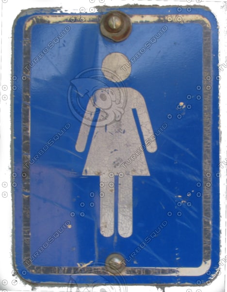 Texture PNG bathroom sign women
