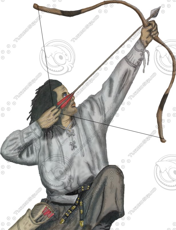 Texture PNG fantasy archer people