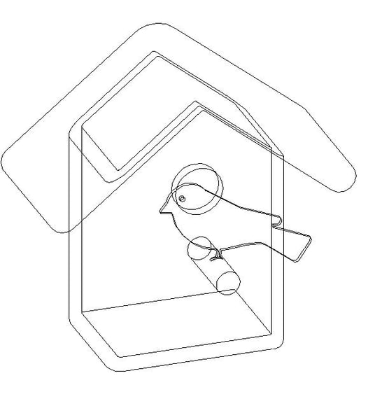 Building Revit Family house bird Decorative