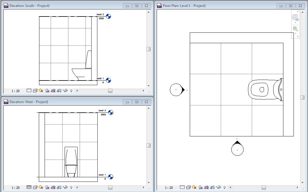 Building Revit Family Roca WC Frontalis
