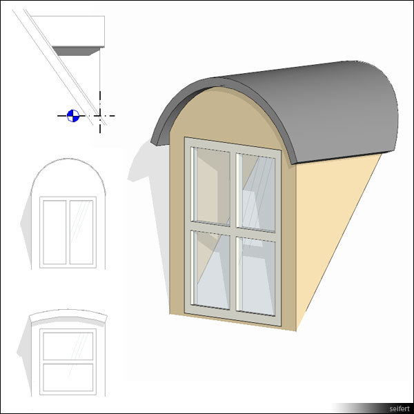 Building Revit Family roof dormer arch