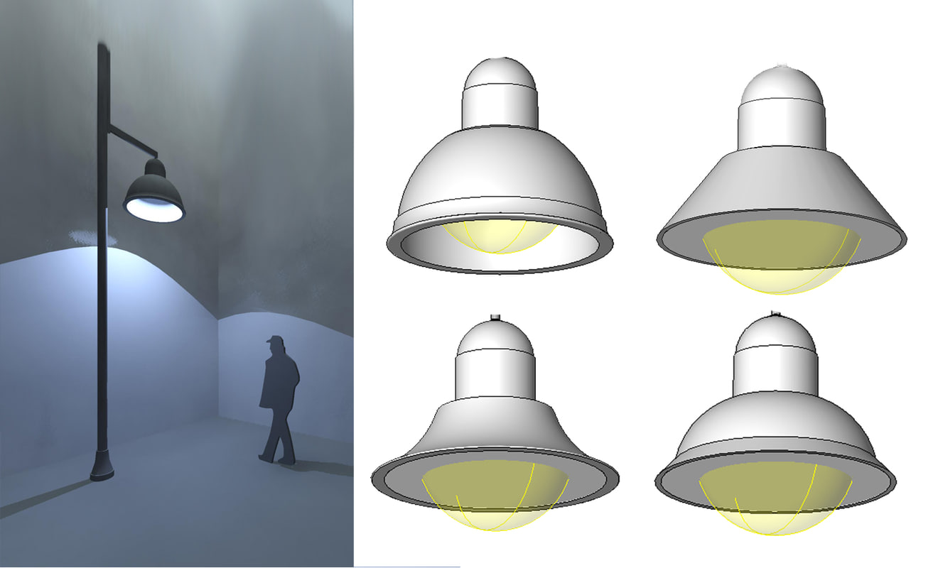 Building Revit Family light post fixture