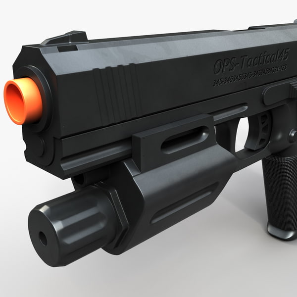 plastic pistol airsoft gun 3d