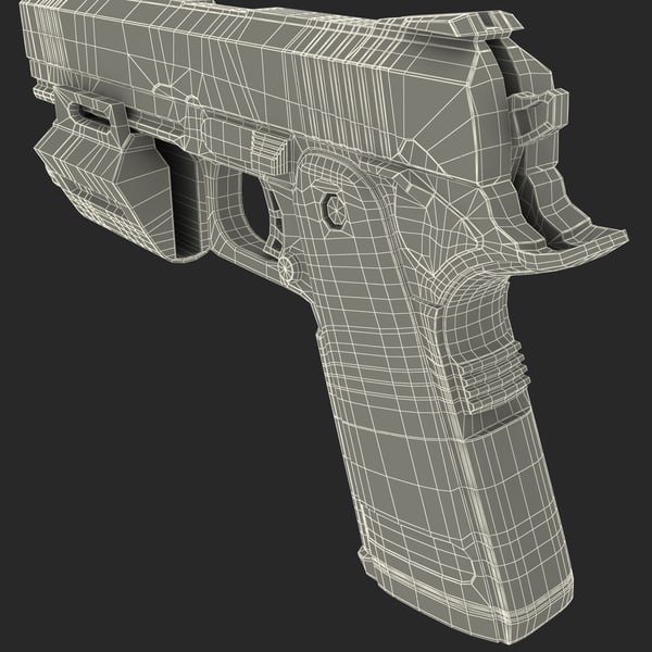 plastic pistol airsoft gun 3d
