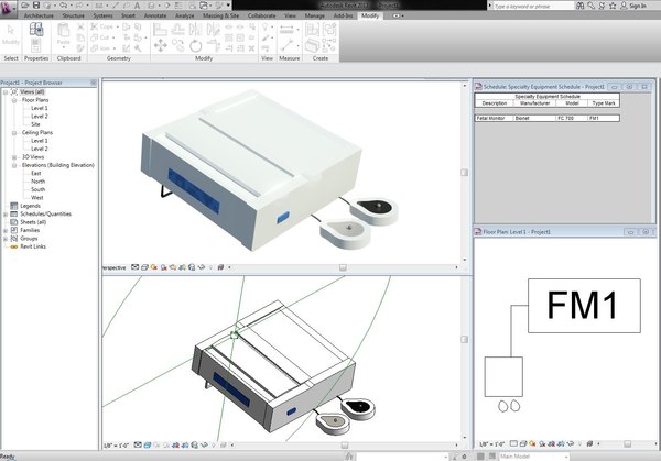 Building Revit Family Bionet Monitor Fetal