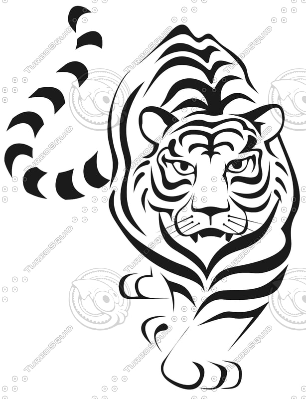 Shapes Encapsulated Postscript tiger aggression animal