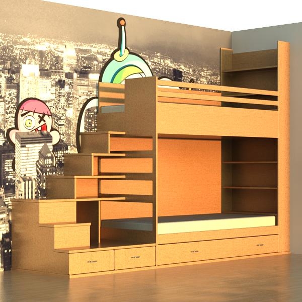 Building Revit Family bed bunk Furniture