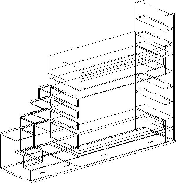 Building Revit Family bed bunk Furniture
