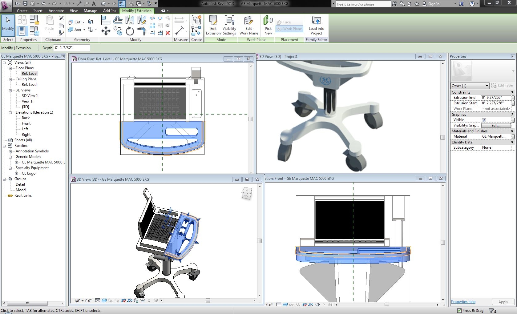 revit ge marquette ekg max